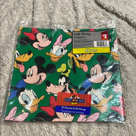Disney | Accents | Vintage Disney Mickey Mouse Gift Wrap | Poshmark